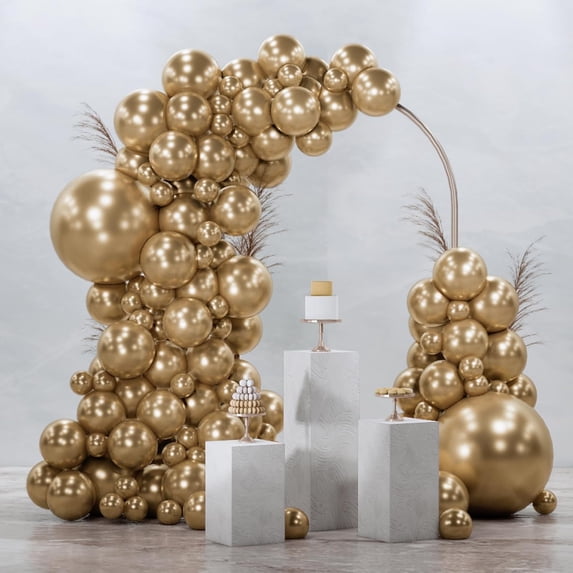 Metallic Gold Balloons 92pcs Different Sizes of 18 12 10 5 Inch Chrome ...