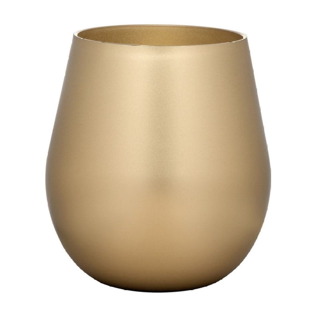 Metallic Gold Color Plastic Wine Glasses Set of 4 (18oz), BPA Free ...