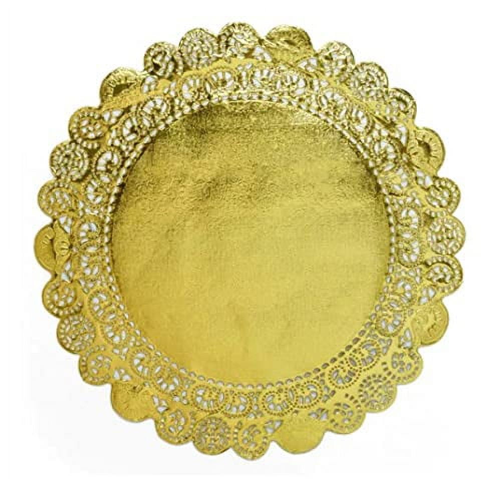 5" Metallic Gold Foil Doilies, Set of 250, Scalloped, for Christmas ...