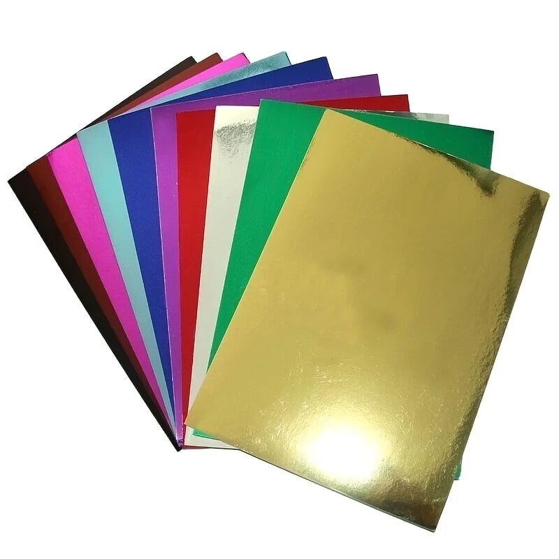 Metallic Gold /Silver Paper Card stock Stationary Sheets 10Pcs Golden ...