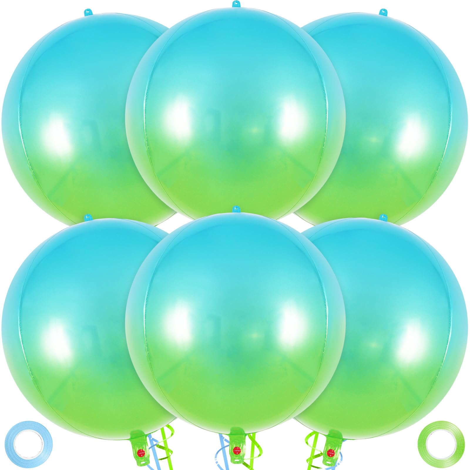 Metallic Gradient Blue Balloons, MMF7 22 Inch Large Sphere Round ...
