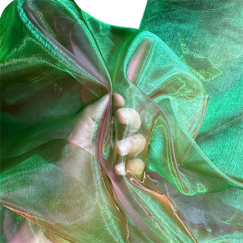 Metallic Gradient Color Tulle 50x140cm Organza Fabric For Costume ...