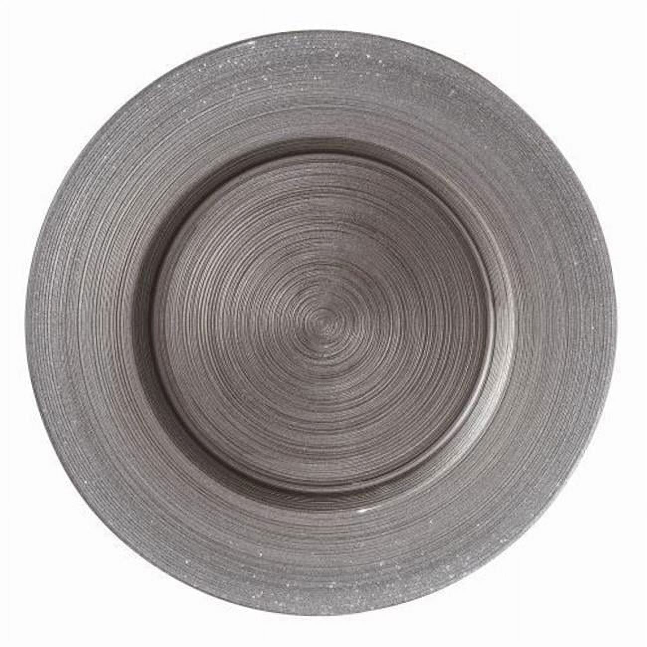 Metallic Gray 13 inch Plate w/Glitter Edge, Set of 4 - Walmart.com