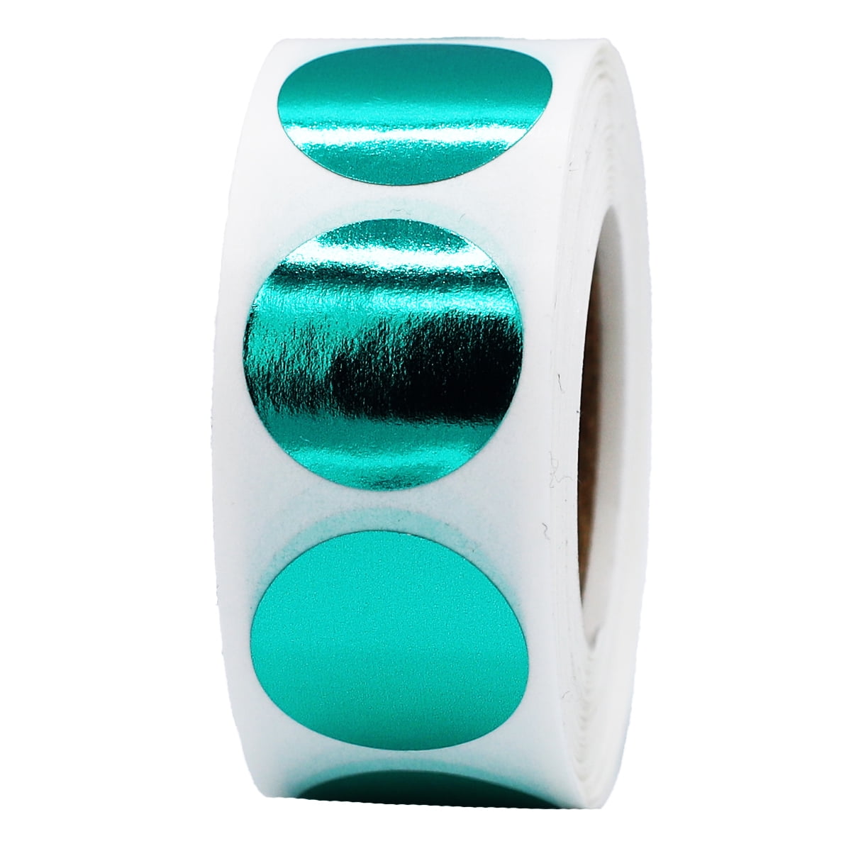 Metallic Green Circle Dot Stickers | 0.75" Inch Round | 500 Pack ...