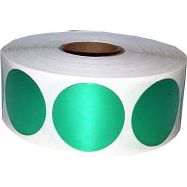 Metallic Green Circle Dot Stickers | 1" Inch Round | 500 Pack - Walmart.com
