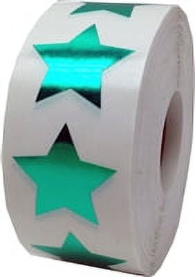 Metallic Green Star Stickers, 1 Inch in Size, 500 Labels on a Roll ...