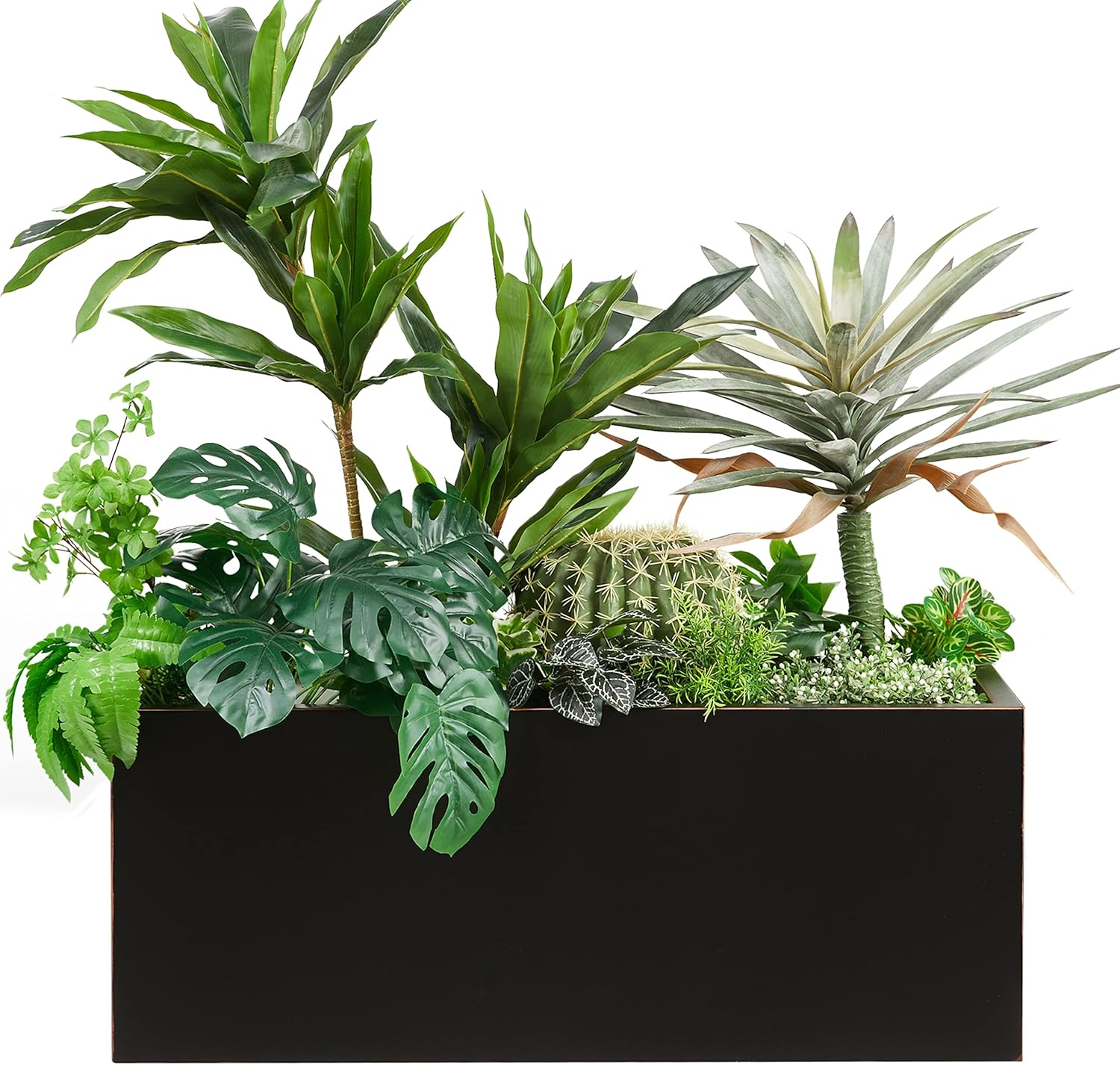 Metallic Heavy Long and Large Outdoor/Indoor Planter, Rectangular ...