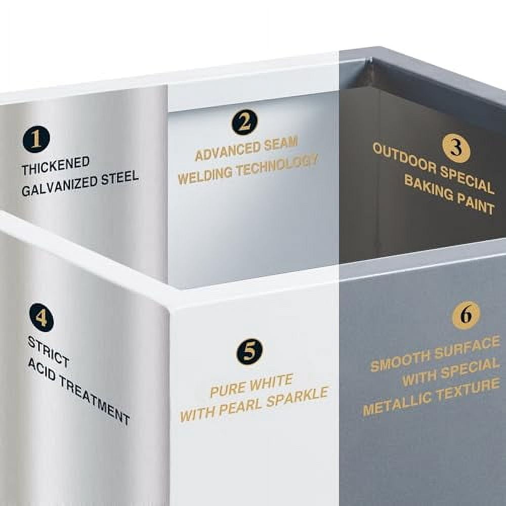 Metallic Heavy Planter Box for Outdoor or Indoor, No Assemble and ...