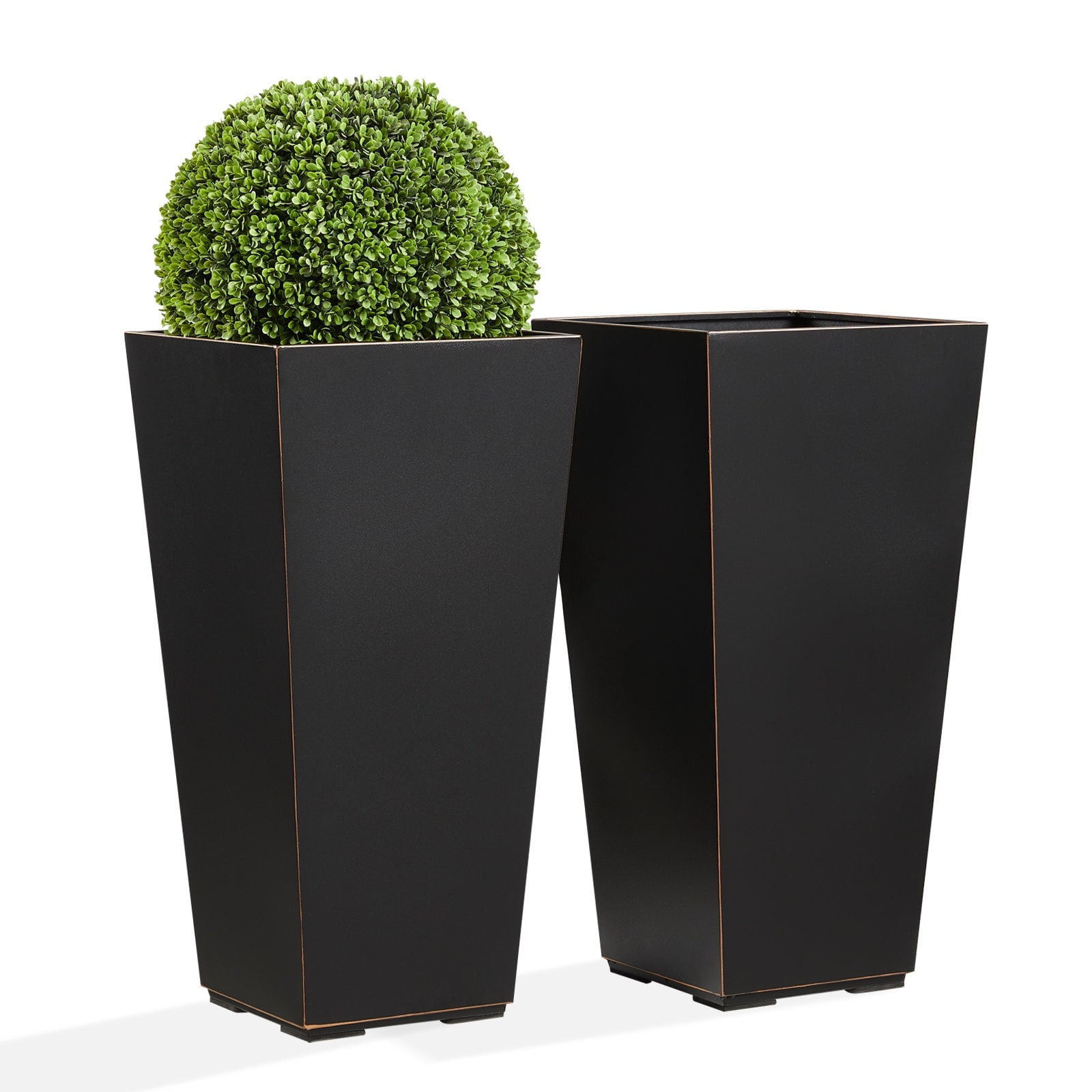 Metallic Heavy Planter for Outdoor Plants Tall and Long Metal Divider ...