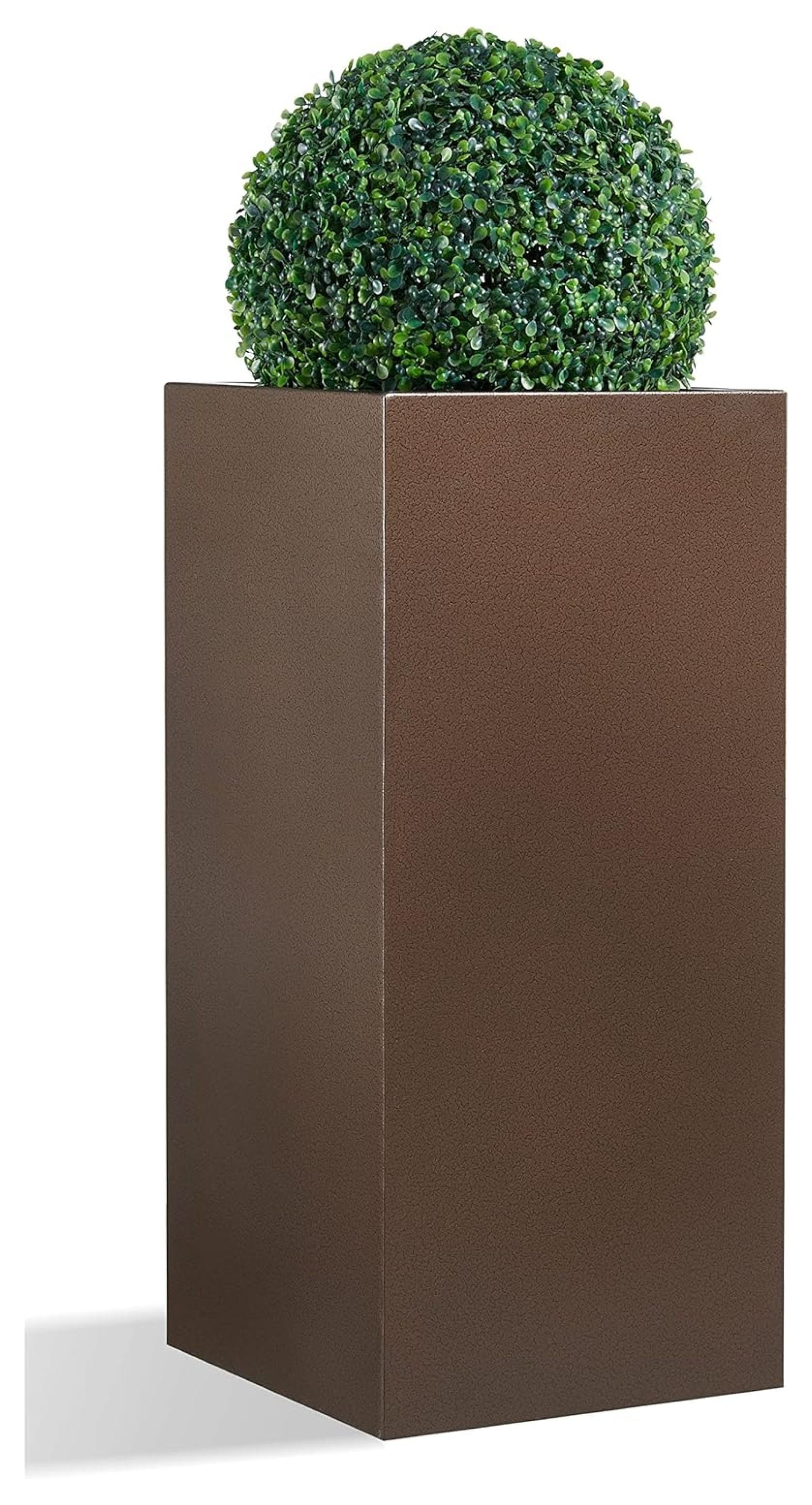 Metallic Heavy Tall Outdoor/Indoor Planter Box 14Lx14Wx30H Inches ...