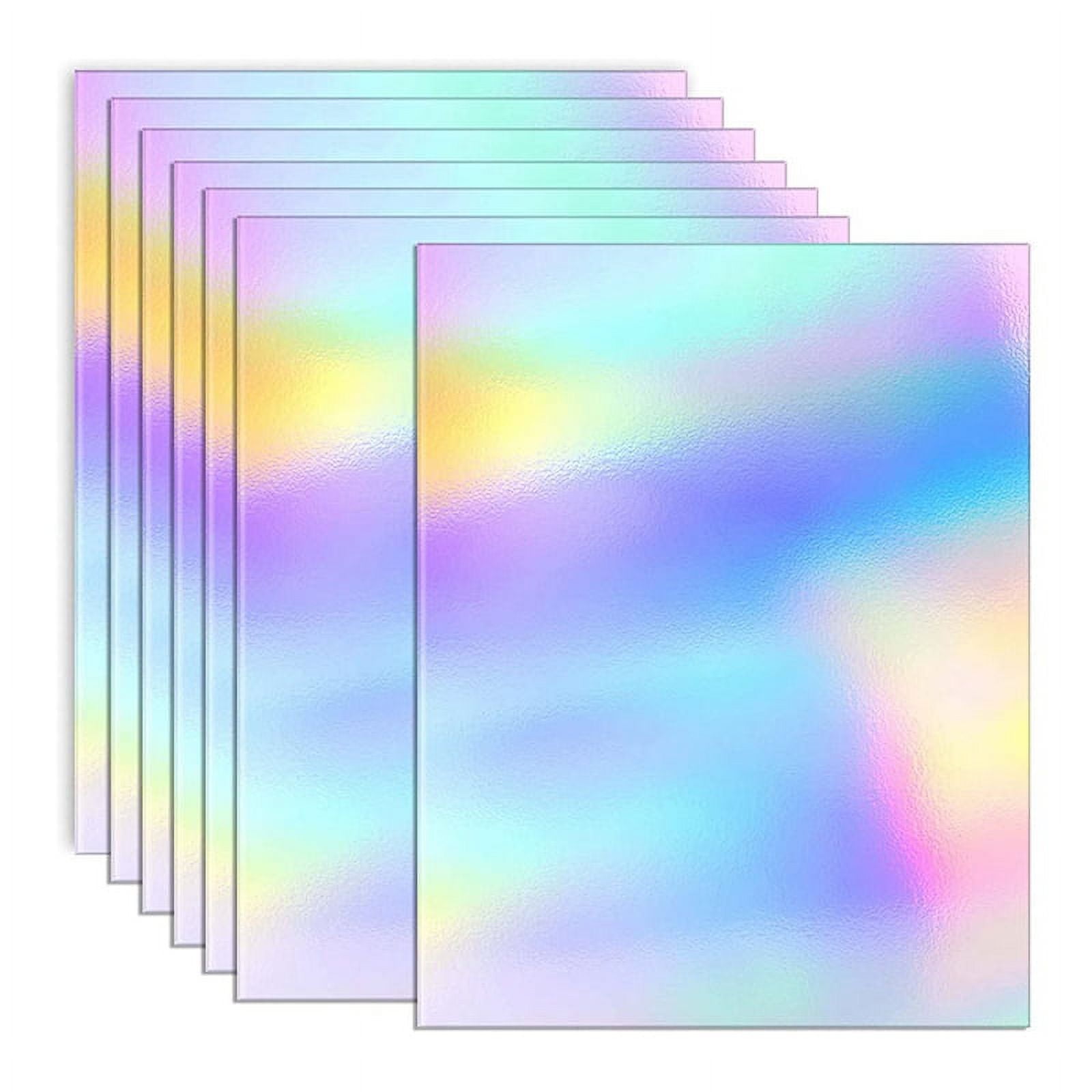 Metallic Holographic Card Shiny Mirror Paper Sheets, Reflective Post ...