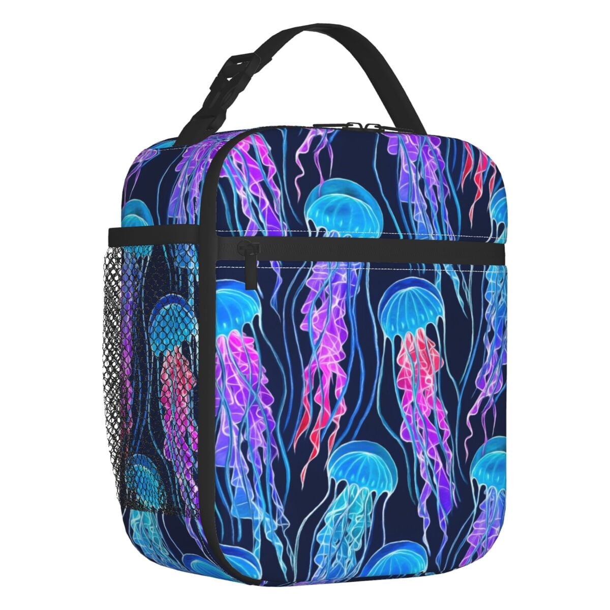 Metallic Jelly Insulated Lunch Bag for Camping Travel Resuable Thermal ...