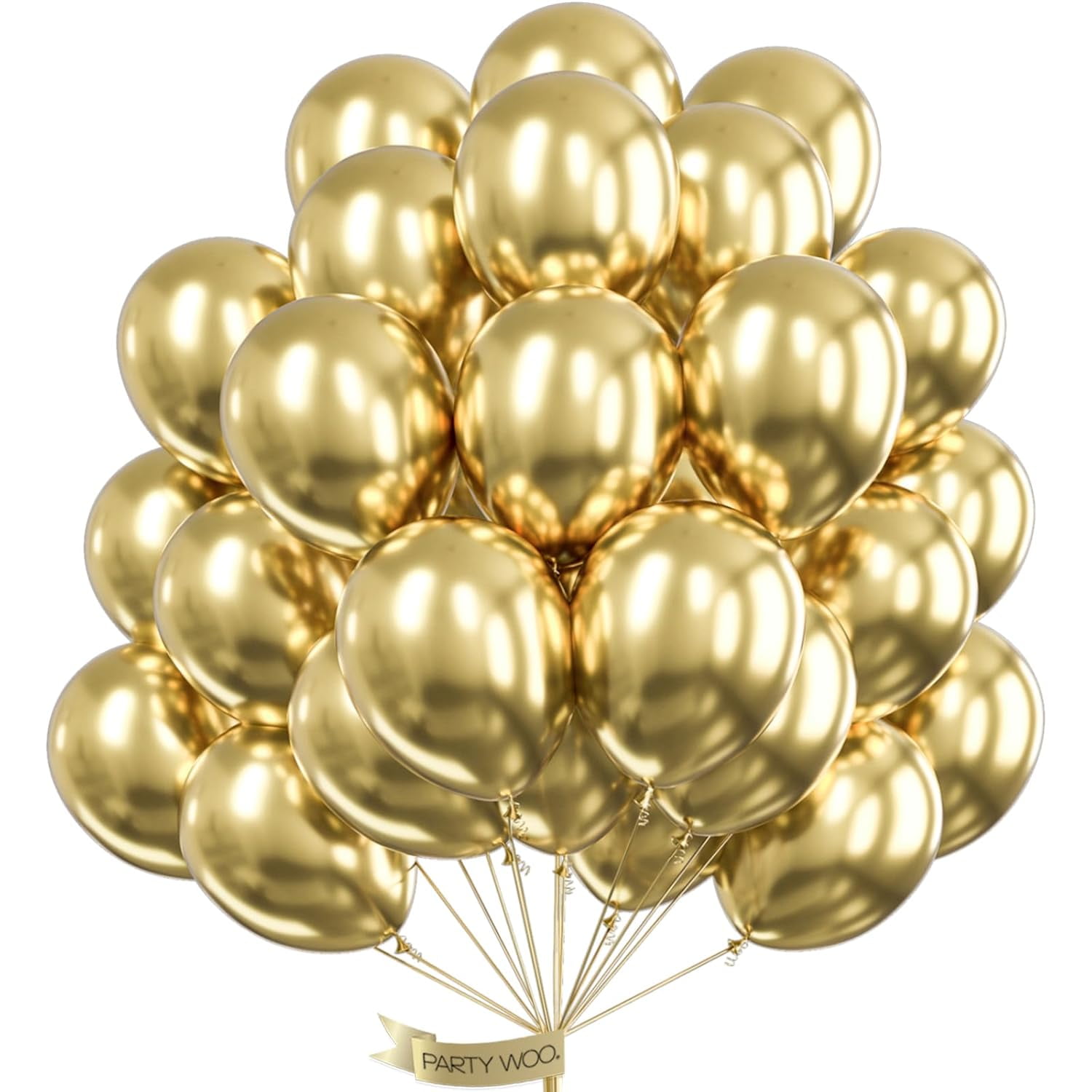 Metallic Light Gold Balloons 100 pcs 10 Inch Gold Balloons for Birthday ...