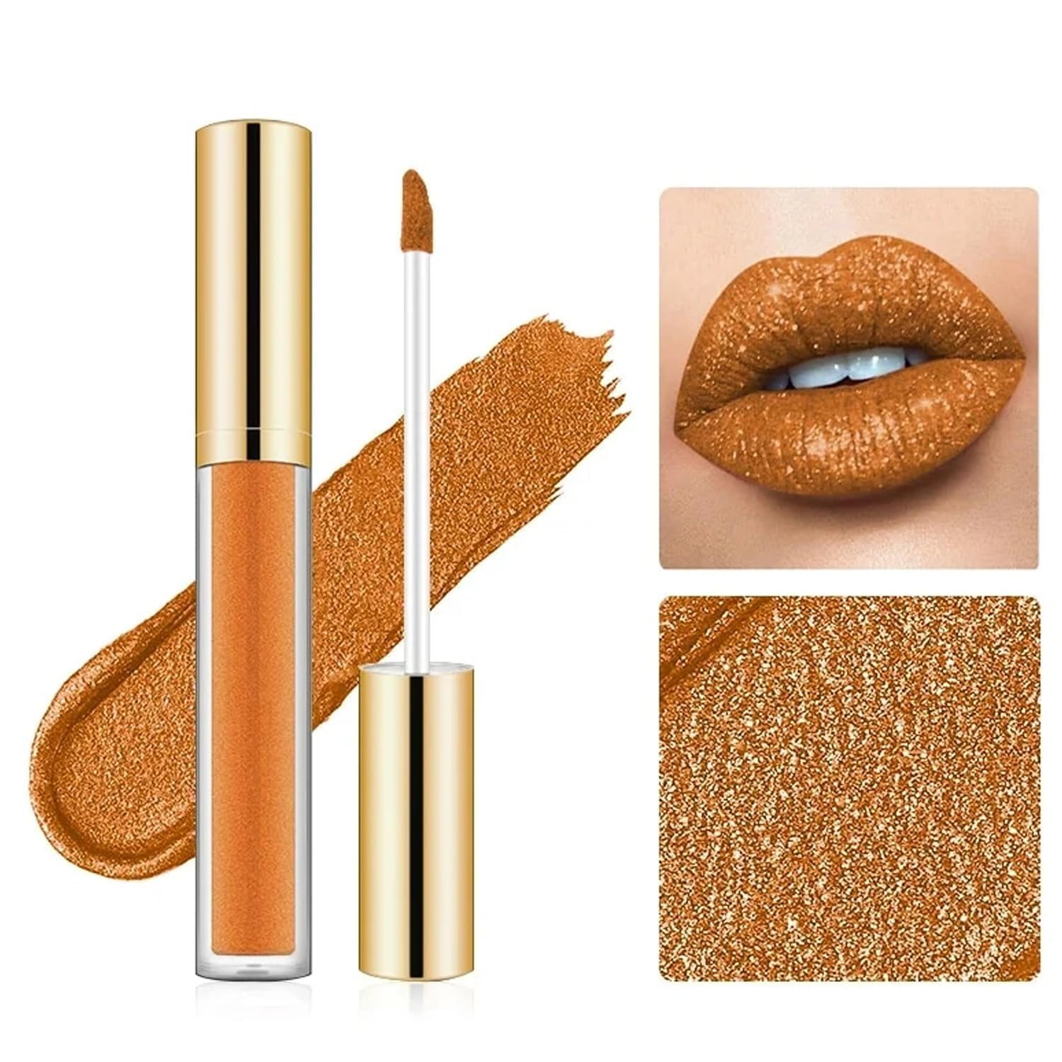 Metallic Liquid Diamond Glitter Lipstick, Metallic Lipsticks For Women ...