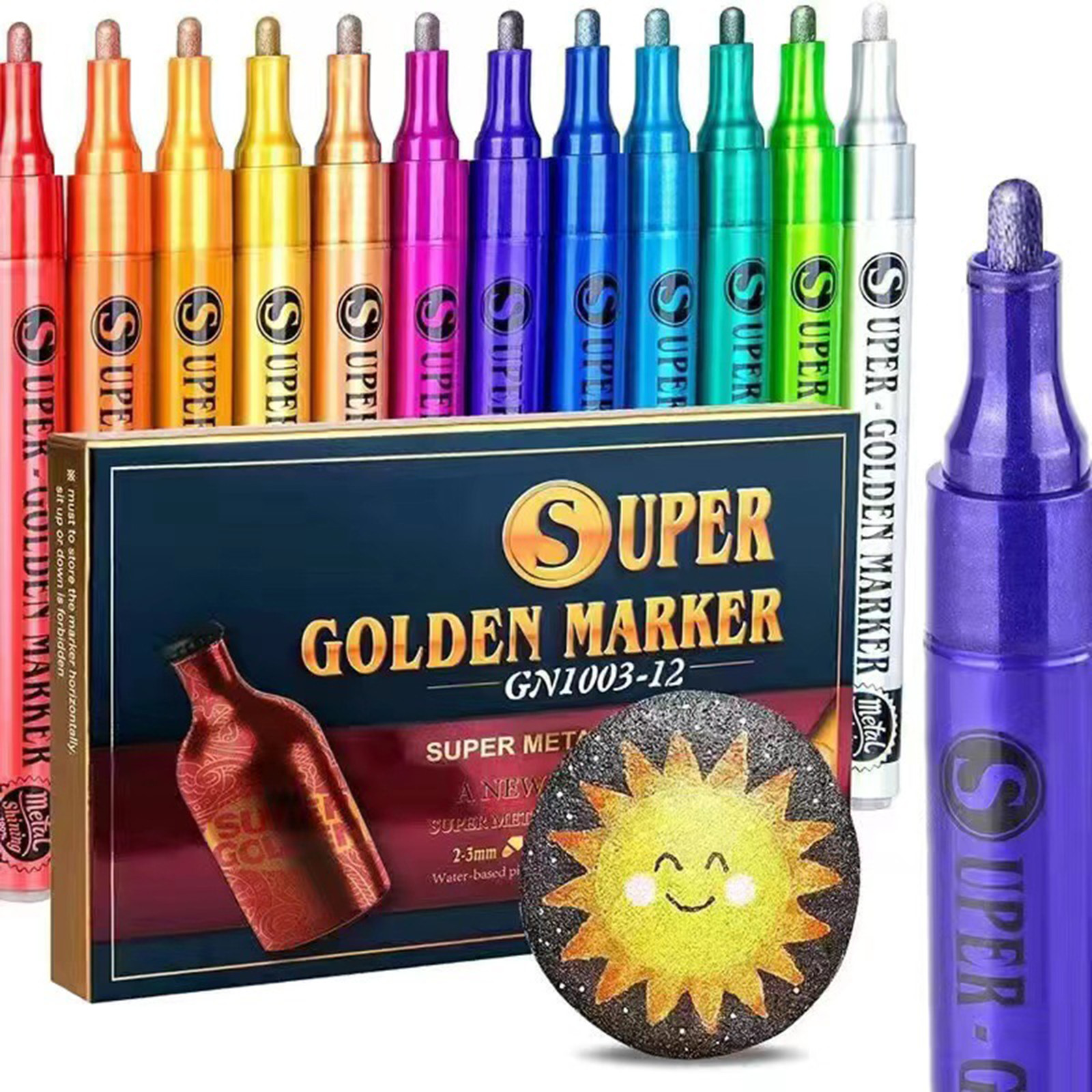 Metallic Markers - Cool Pens, Metallic Sharpie Markers, 12 Colors Hard ...