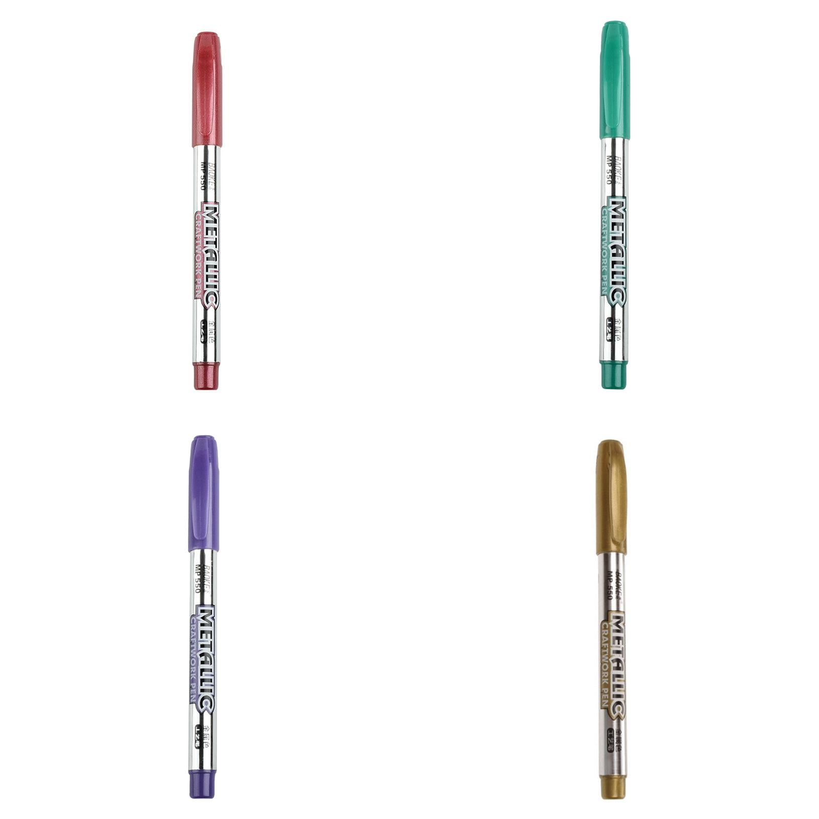 Metallic Markers, Metallic Sharpie Markers, Set of 4 Metal Markers - Pointed metal marker for ...