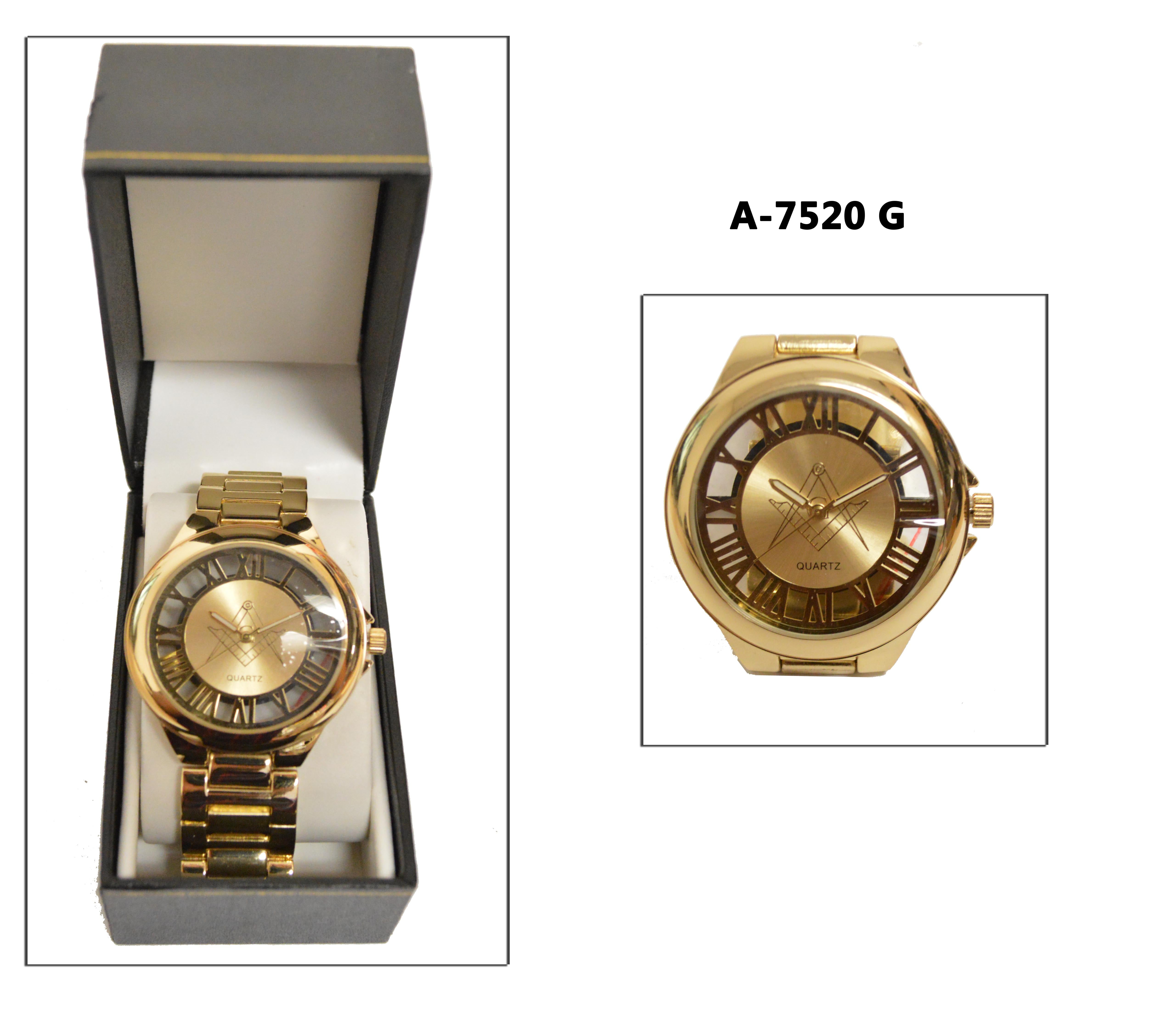 Metallic Masonic Wrist Watch - Gold A7520G - Walmart.com