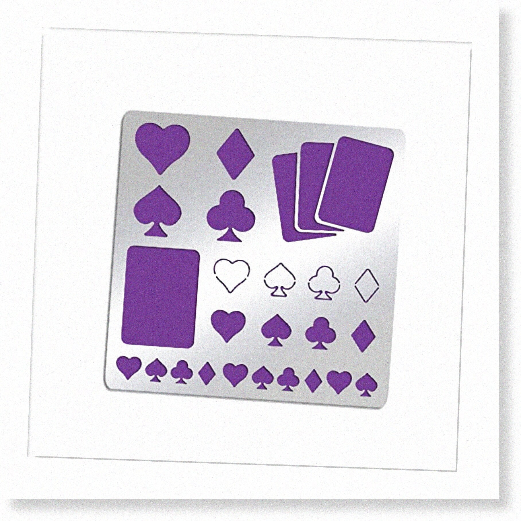 Metallic Masterpiece: 6" Square Stainless Steel Playing Cards - Heart ...