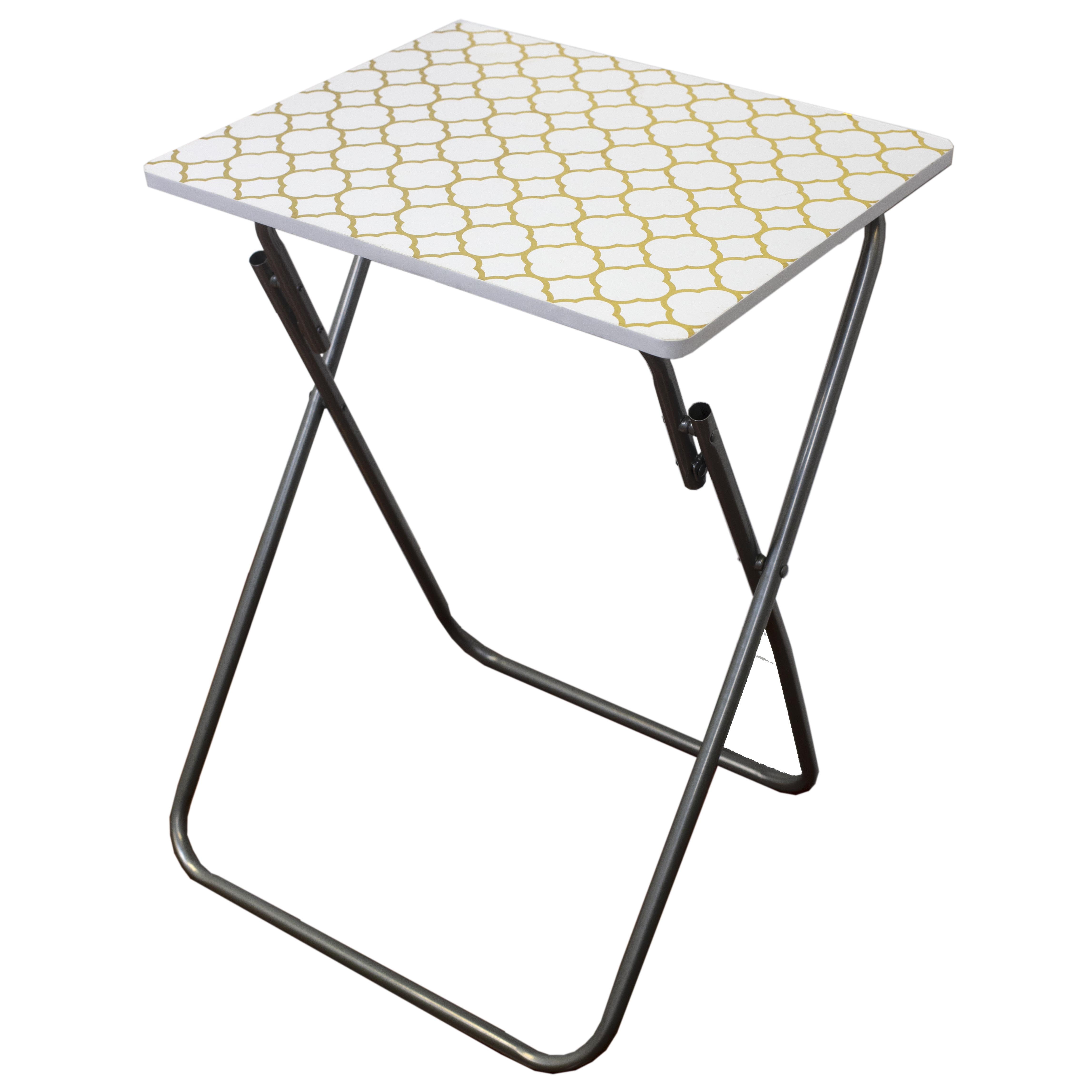 Metallic Multi-Purpose Foldable Table, Gold - Walmart.com
