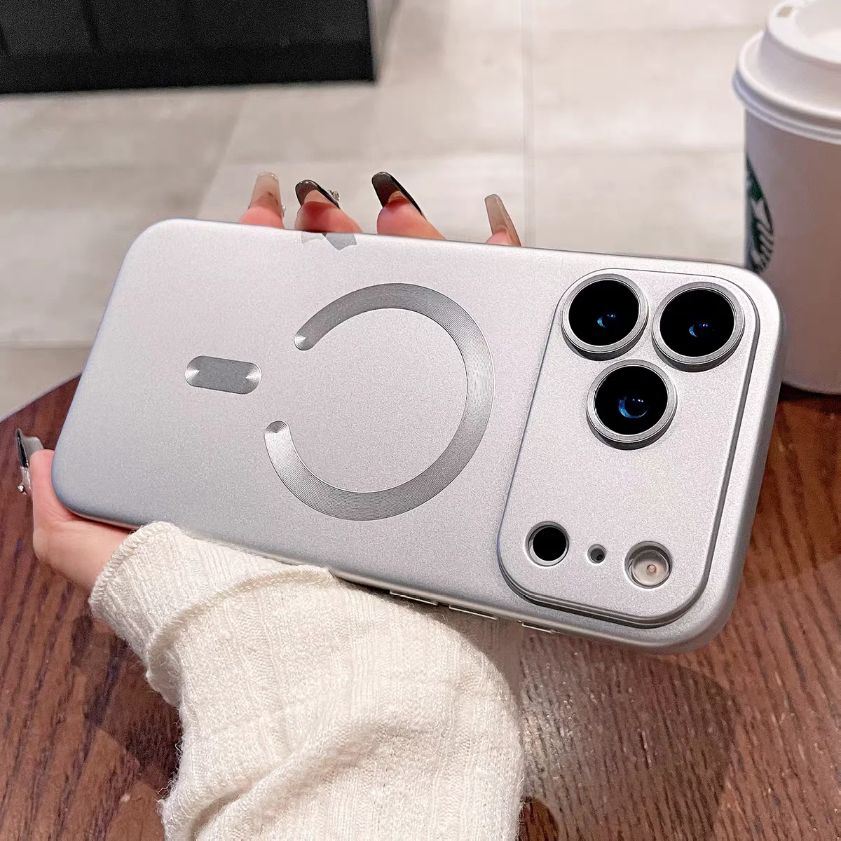 Metallic Paint Magnetic For Magsafe Soft Case For iPhone 17 Air 16 15 ...