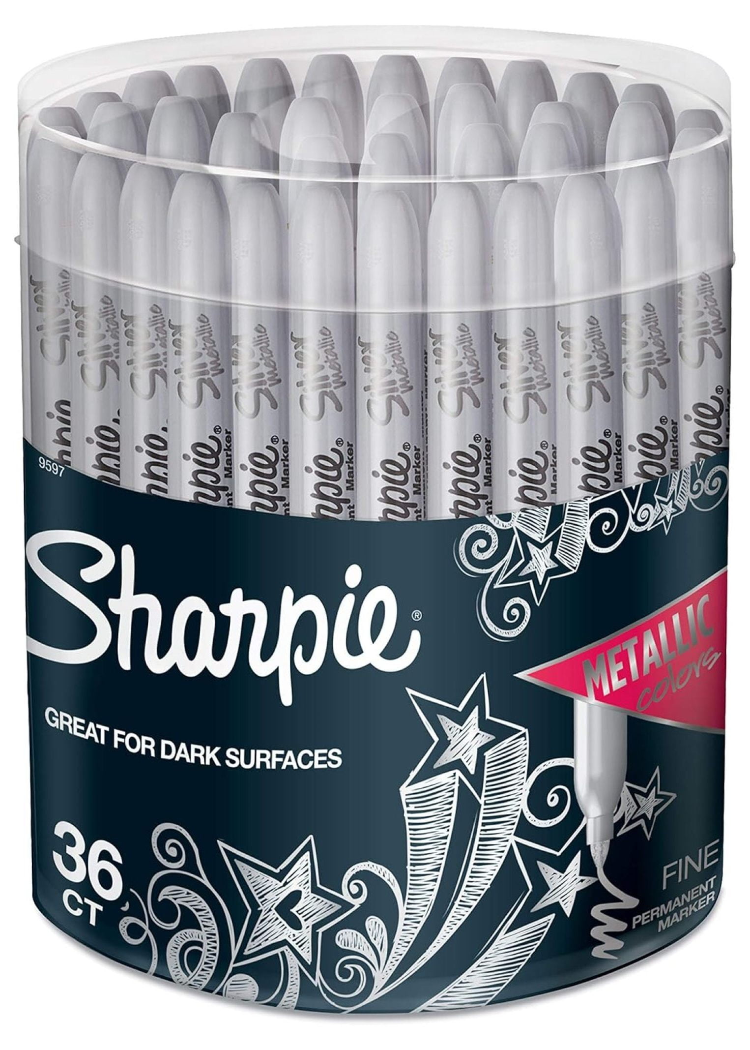 Metallic Permanent Markers, Fine Point, Silver, 36 Pack 36-count ...
