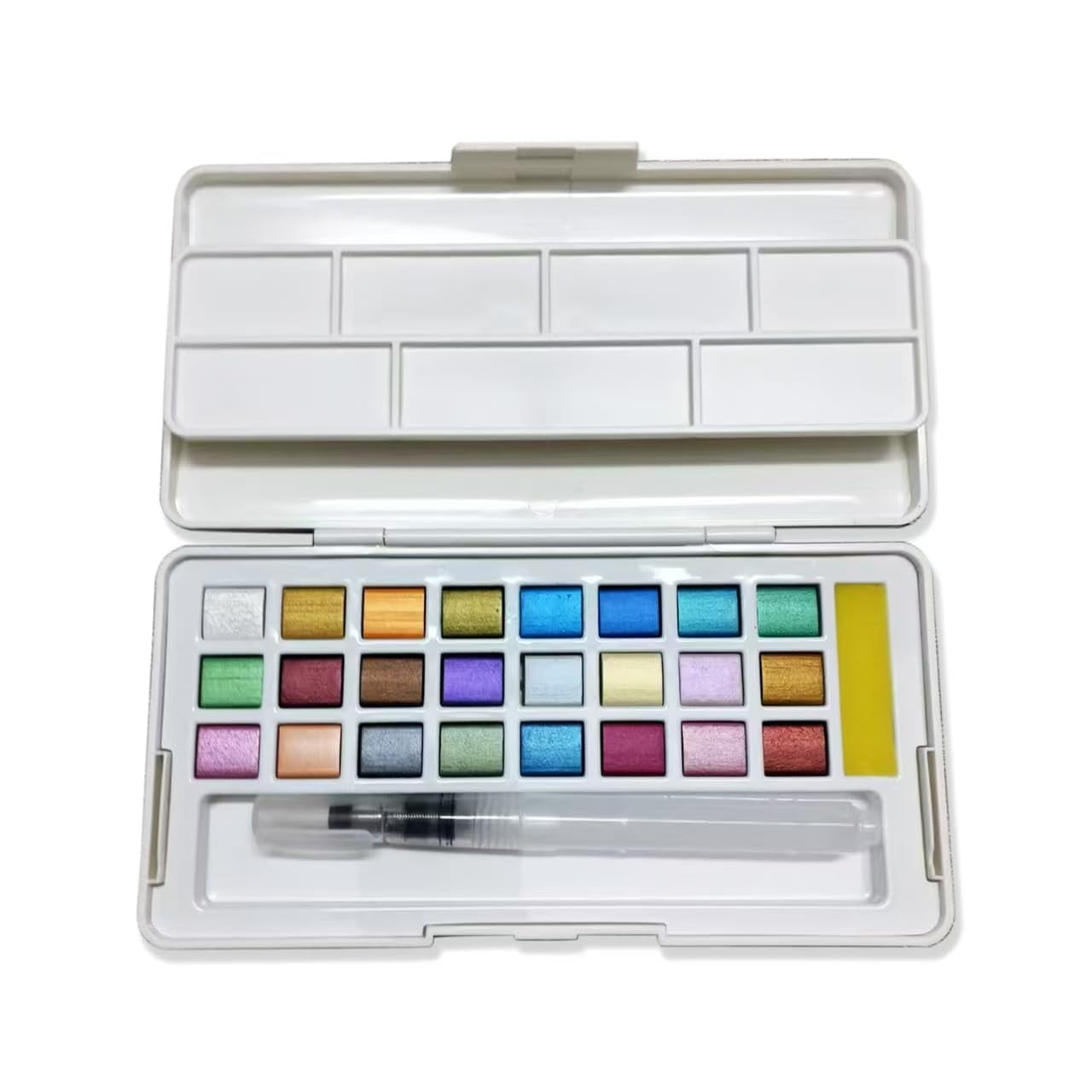 Metallic Pigments, 24TRDN Color all Metal Blocks, With Sponge Pad and 1 ...