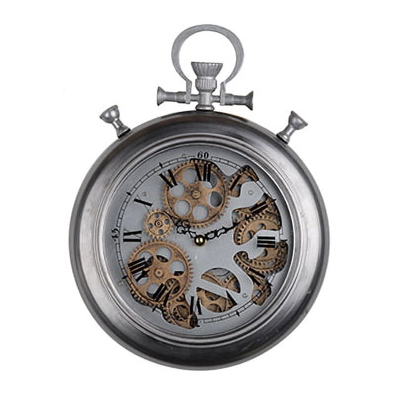 Metallic Pocket Watch Inspired Wall Clock, Gray - Walmart.com