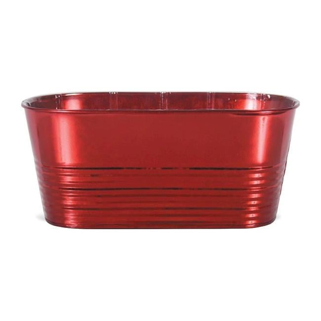 Metallic Red Metal Planter - Walmart.com