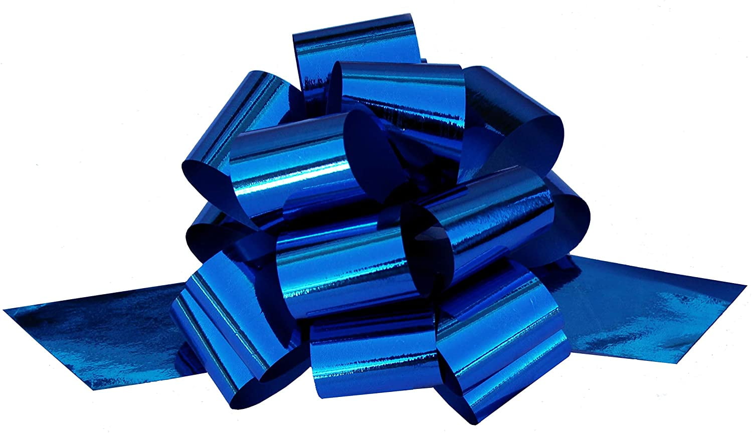 Metallic Royal Blue Decorative Gift Pull Bows - 5" Wide, Set of 10 ...