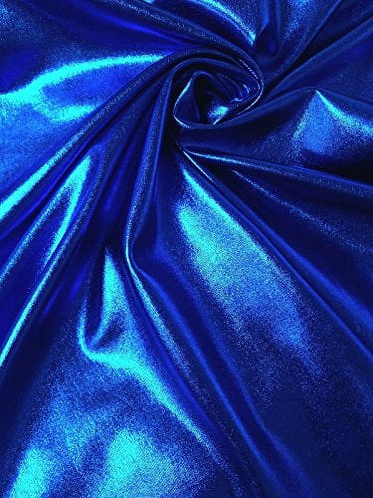 Metallic Shiny All Over Foil Stretch Polyester Spandex Fabric by The ...