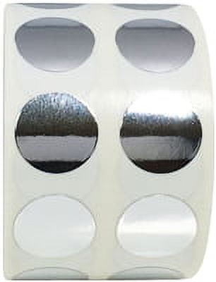 Metallic Silver Circle Dot Stickers | 0.5" Inch Round | 1,000 Pack ...