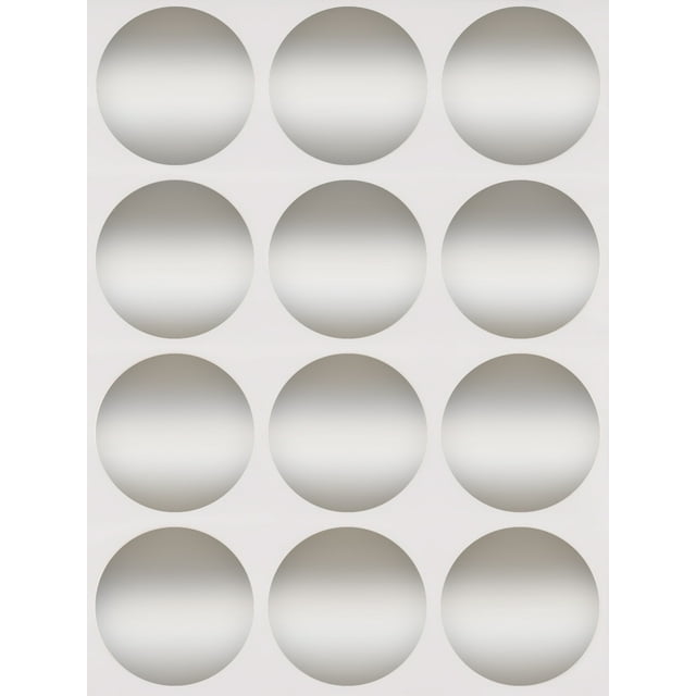 Metallic Silver Color-Coding Label Dots 38mm (1.5 inch) inch Round ...