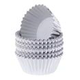 Metallic Silver Cupcake Wrappers (25pcs, Standard Size) Grease ...