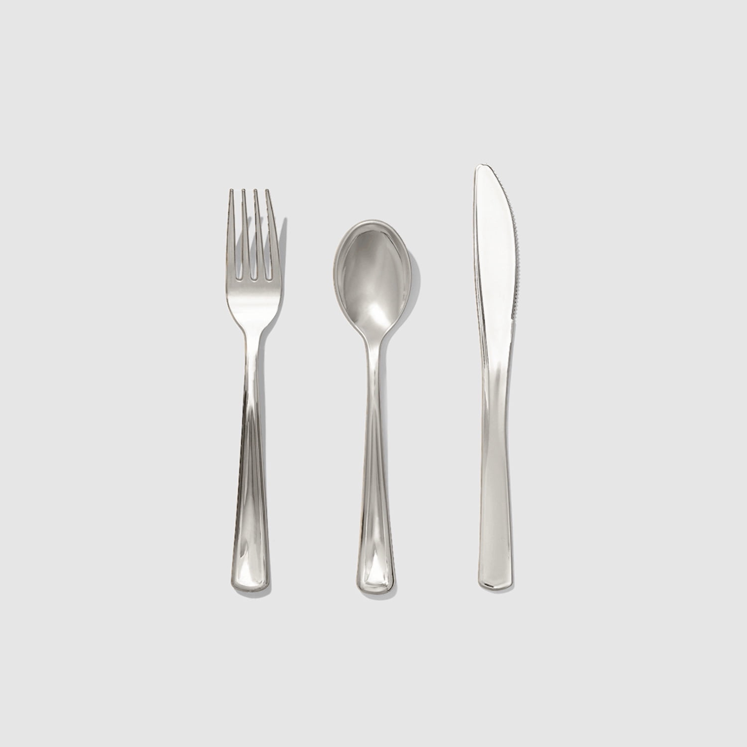 Metallic Silver Cutlery (30 per pack) - Walmart.com
