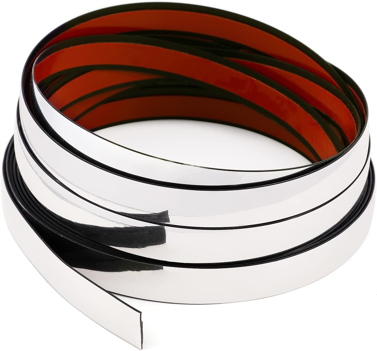 Metallic Silver Flexible PVC Decor Trim Tape - Self Adhesive Mirror ...