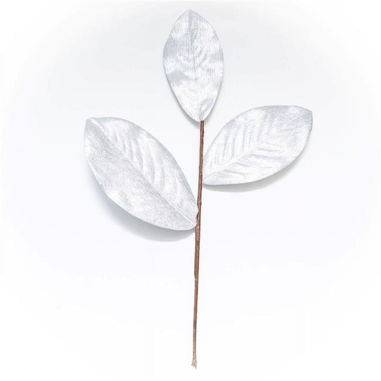Metallic Silver Magnolia Leaves Pick - Walmart.com