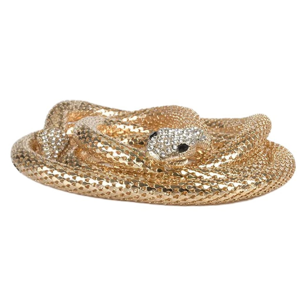 Metallic Snake Chain Belt Magnetic Clasp Punk Waist Chain Lady Date ...