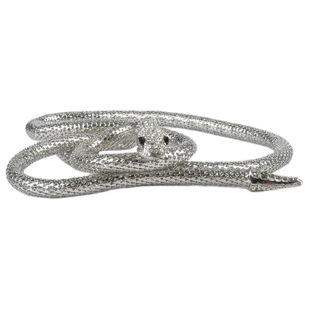 Metallic Snake Chain Belt Magnetic Clasp Punk Waist Chain Lady Date ...