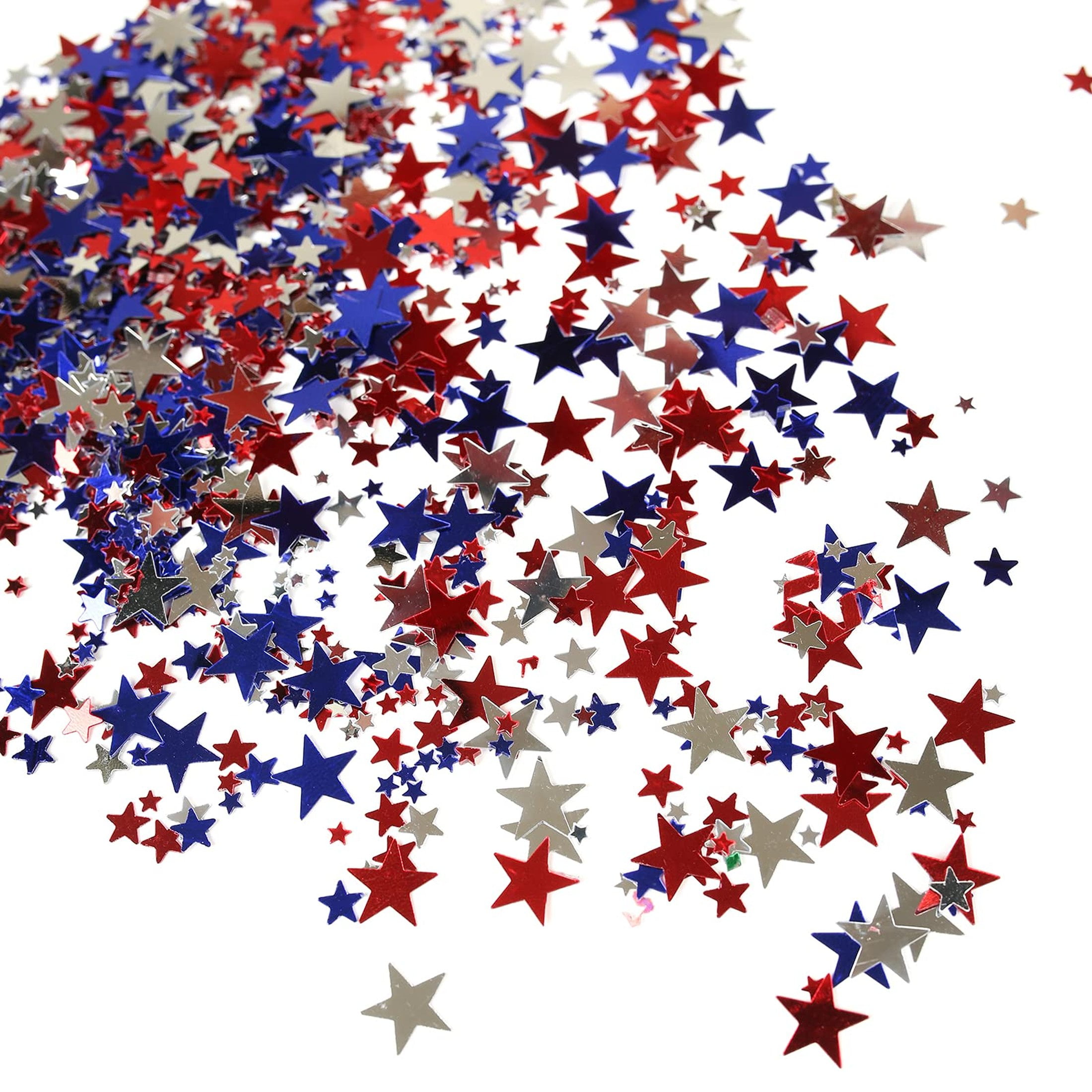 Metallic Star Celebration Confetti for 4th of July Party Decor, 60g Red ...