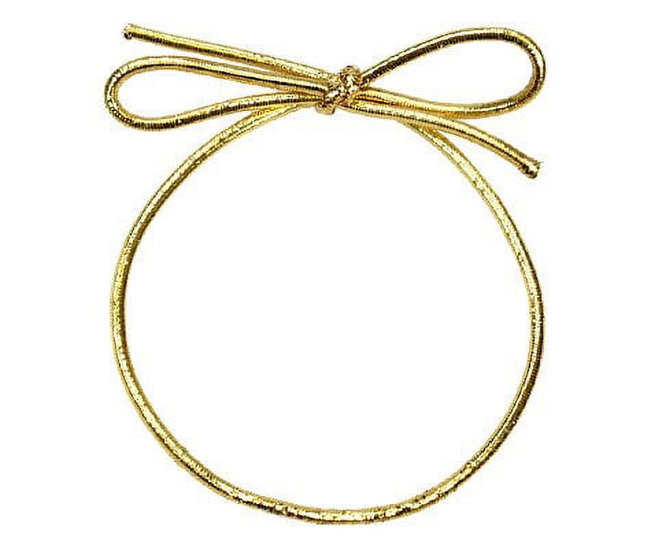Metallic Stretch Loops Gold 8" Pre-Tied Elastic Bows (Package of 50 ...