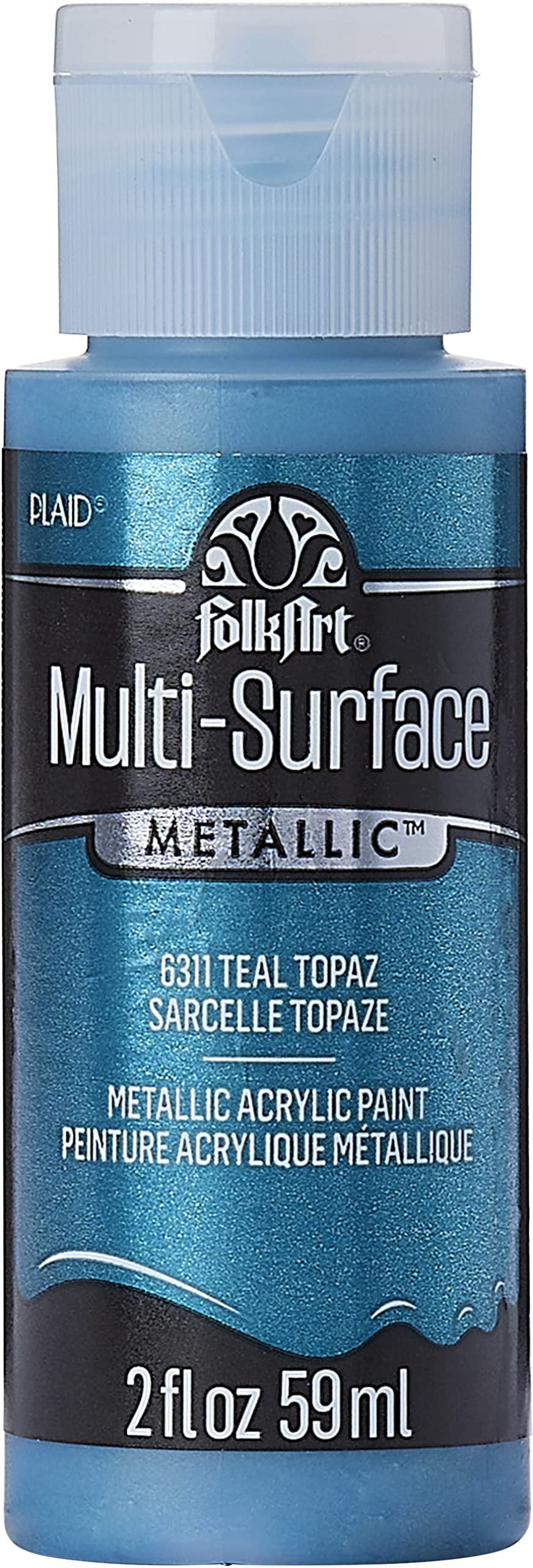 Metallic Teal Topaz, Multi-Surface Metallic Paint (2 oz), Assorted ...
