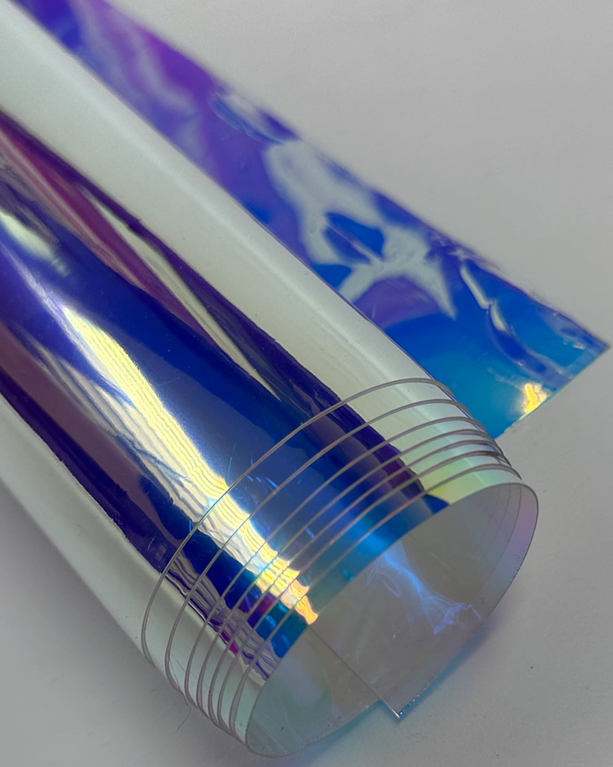 Metallic Transparent .3mm Blue Holographic Vinyl 54" Wide - Durable ...