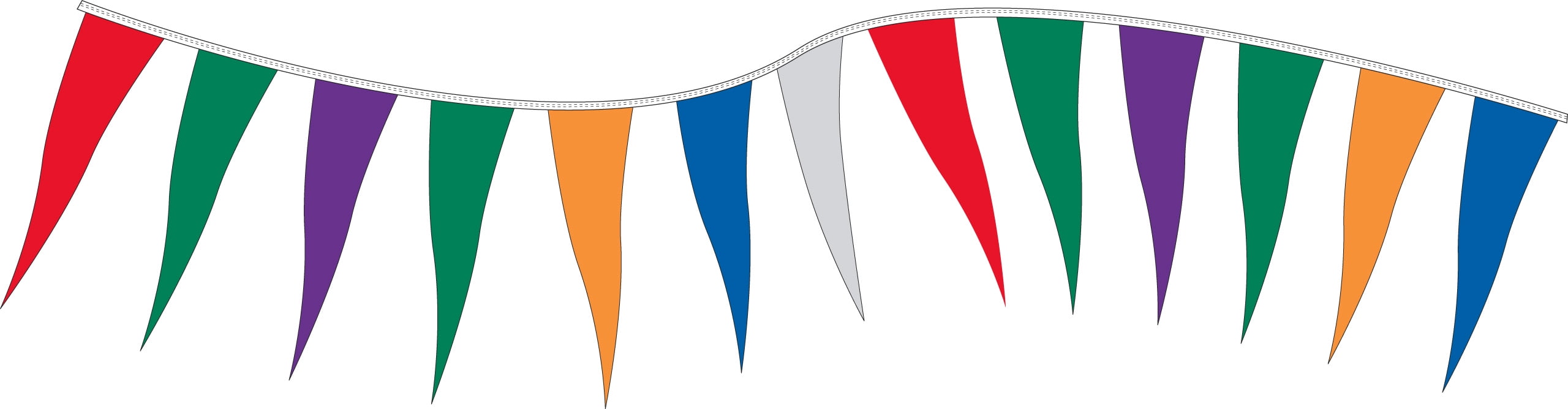 SSWBasics Metallic Triangle Pennant - Multi Colored - 60'L- Multi-Color ...