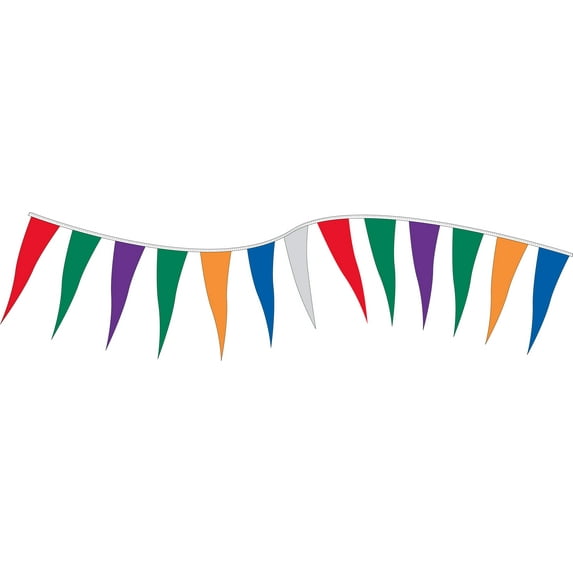 SSWBasics Metallic Triangle Pennant - Multi Colored - 60'L- Multi-Color ...
