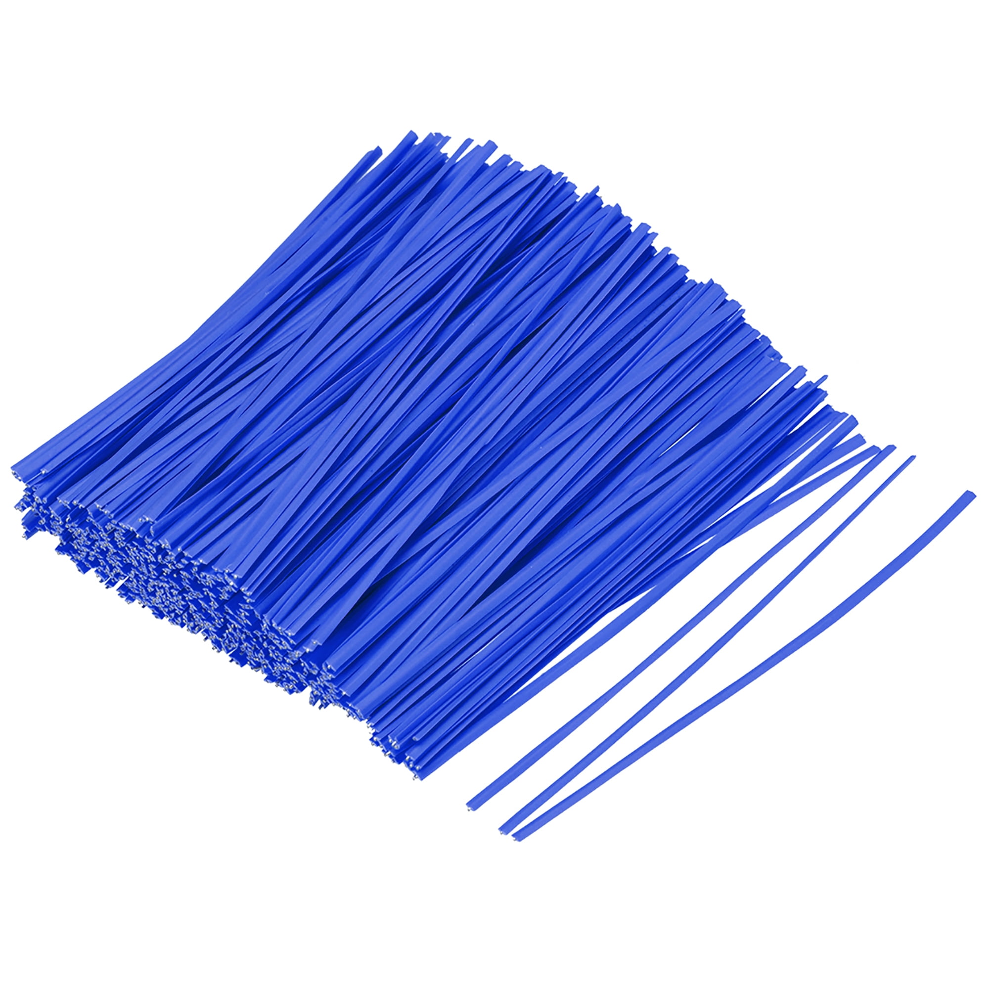 Metallic Twist Ties 100mm x 2mm Plastic Blue Cable Cord Ties 500pcs ...