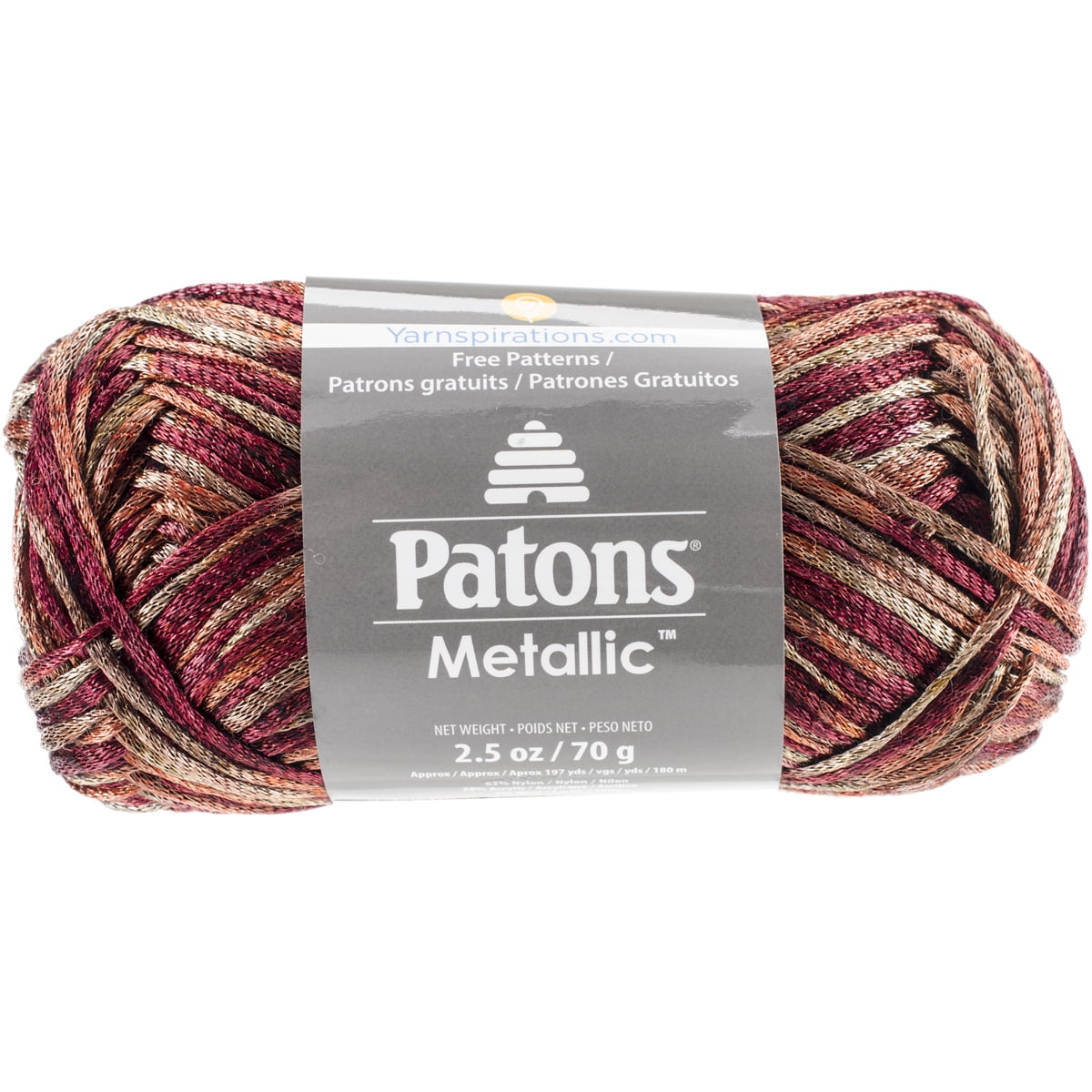 Metallic Variegated Yarn-Copper Alloy - Walmart.com