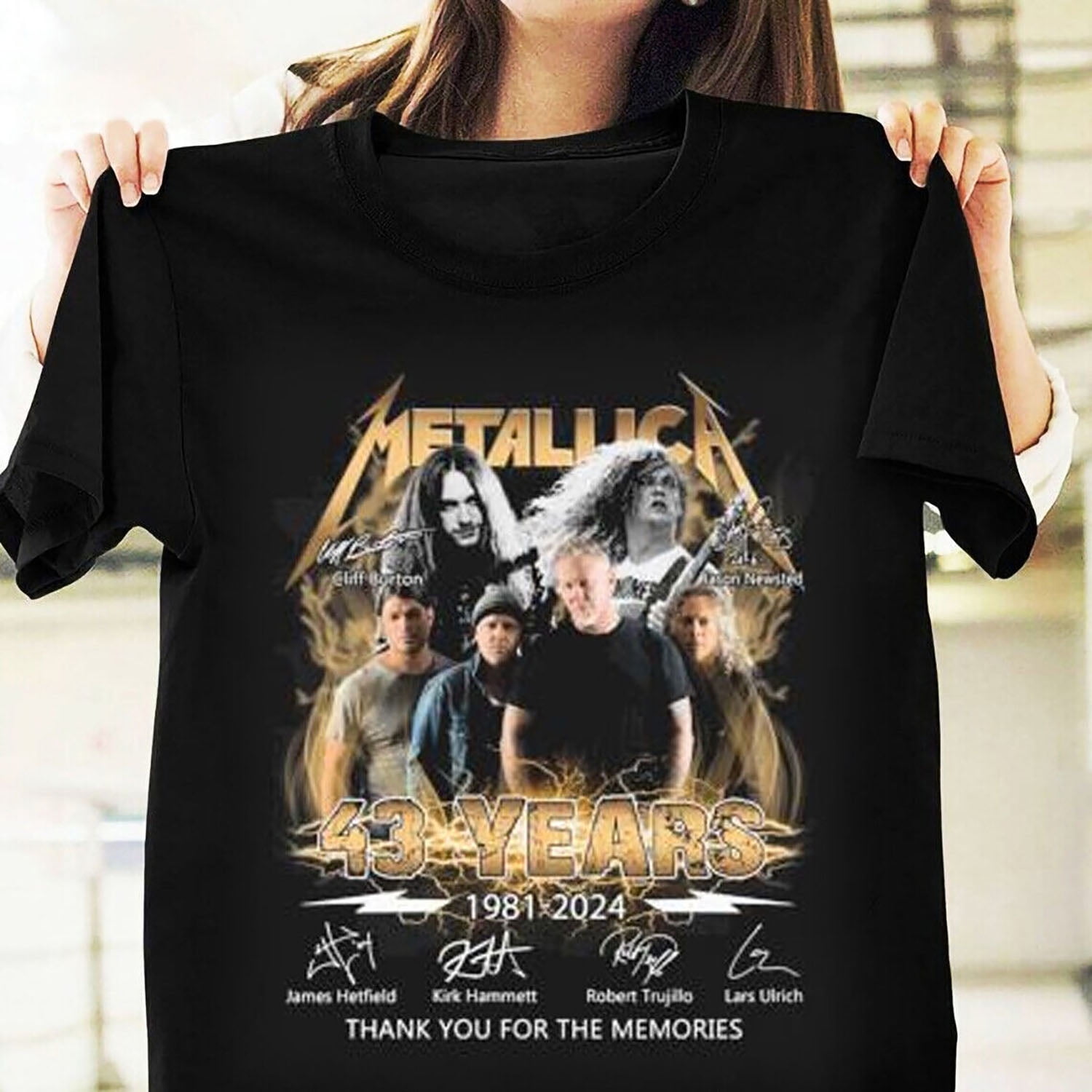 Metallica 43 Years Anniversary 1981-2024 Memories Signatures Shirt For ...