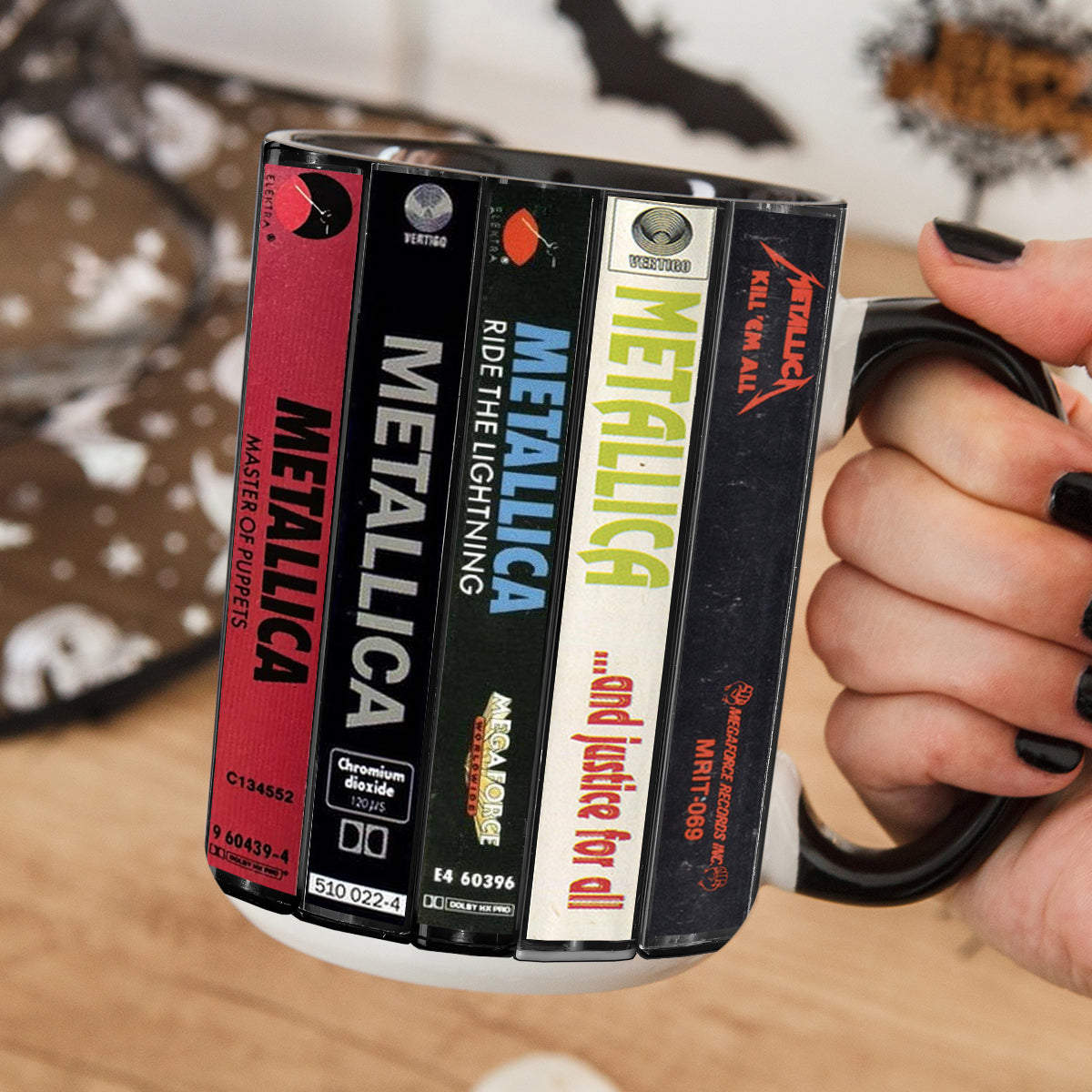 Metallica Albums Cassette Retro Collection Accent Mug 80's Music Coffee ...