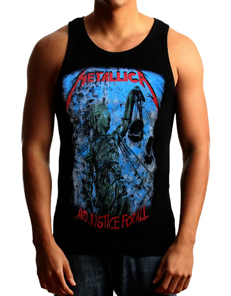 Metallica And Justice For All Punk Rock Band Black Tank Top - Walmart.com
