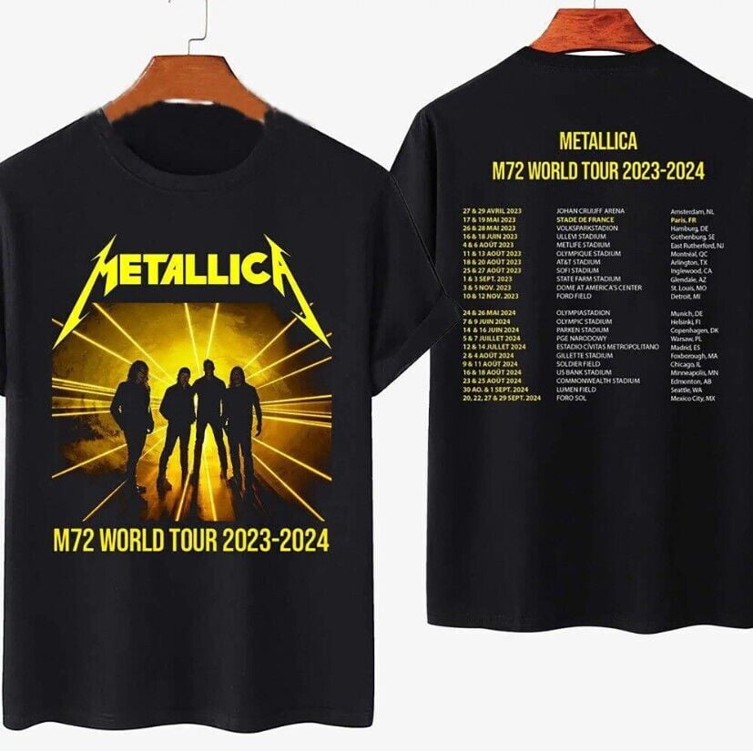 Metallica M72 World Tour 2023 2024 Concert Shirt 2 Sided T-Shirt - Walmart.com